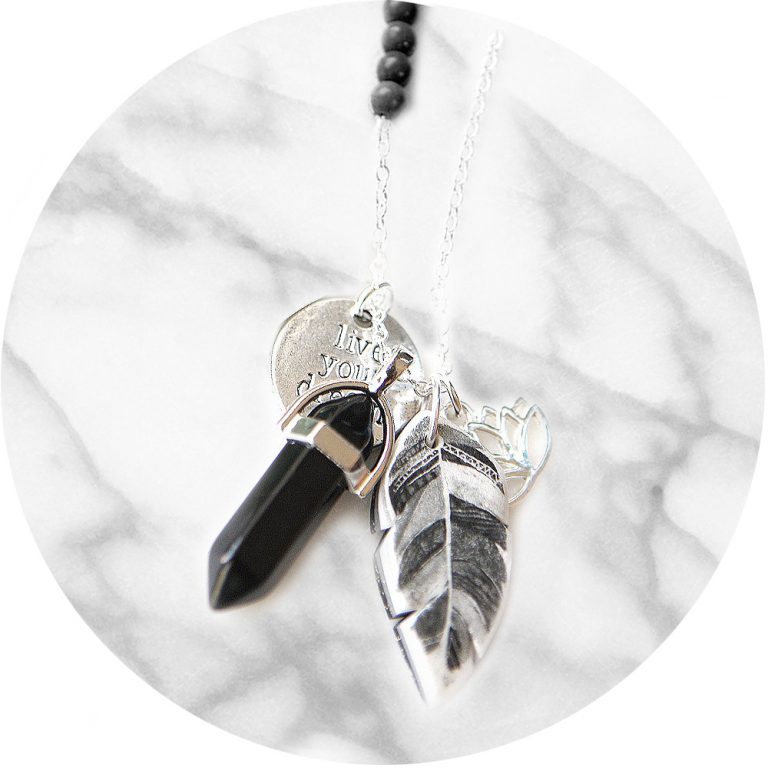 FEATHER CLUSTER gemstone necklace – PURPLE amethyst – back in stock ...