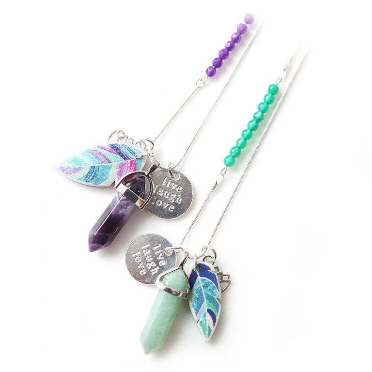 FEATHER CLUSTER gemstone necklace - PURPLE amethyst - back in stock ...