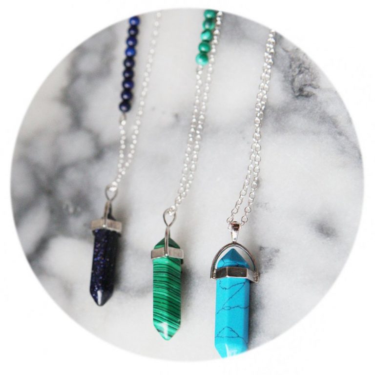 FEATHER CLUSTER gemstone necklace – PURPLE amethyst – back in stock ...